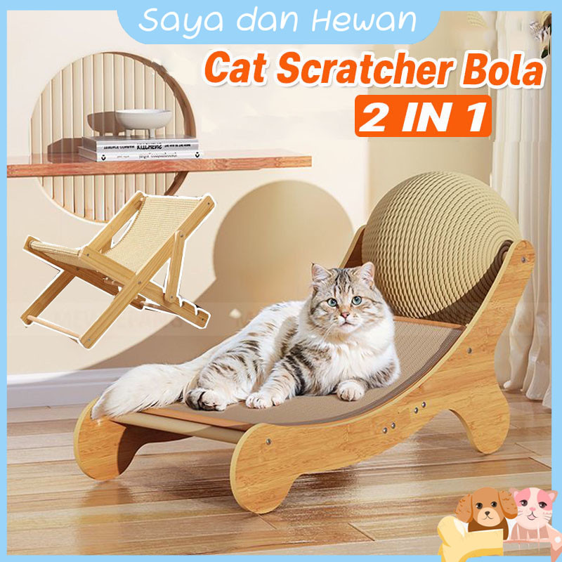 Jual NEW Cat Scratcher Bola Mainan Papan Garukan Kucing Papan Garuk ...