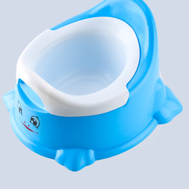 Jual Portable Baby Toilet Blue Expression Cartoon Potty Training Seat ...