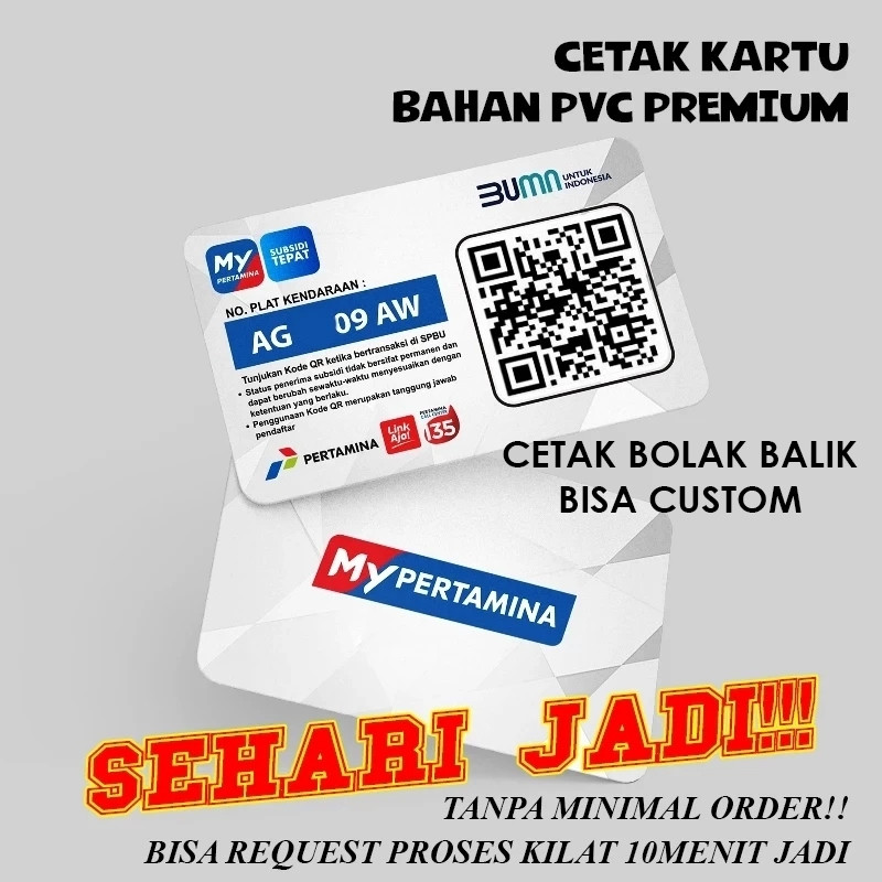 Jual Custom Cetak ID Card PVC Premium Kartu Member Kartu Anggota Kartu ...