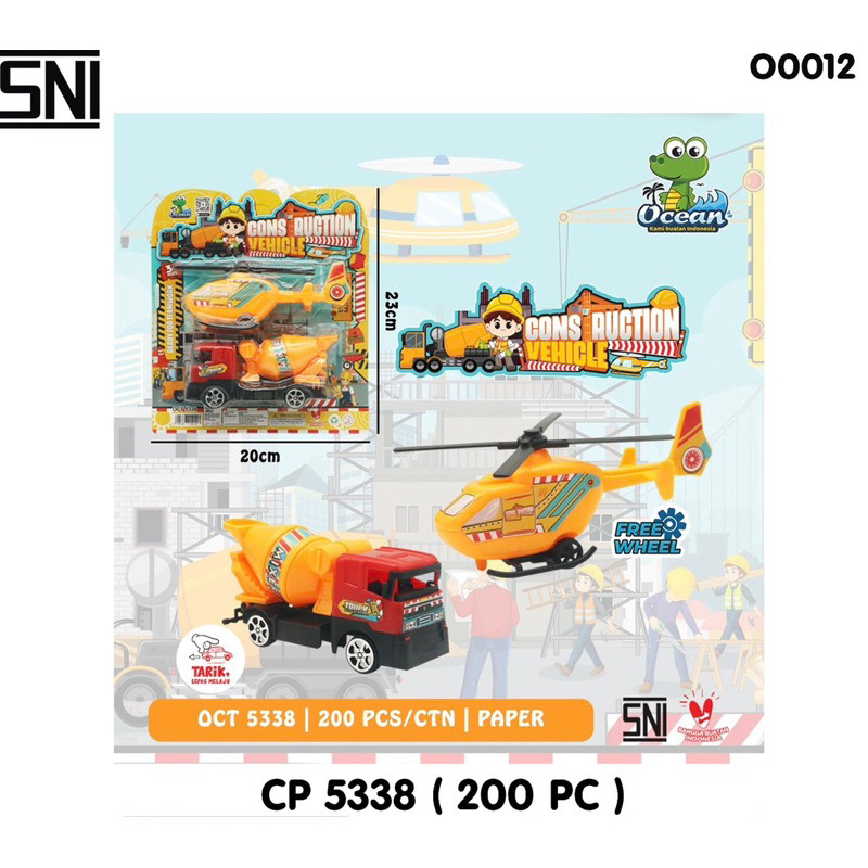 Jual Mainan Anak Mobil Truck Bego Beko Pemadam Kendaraan Helikopter ...