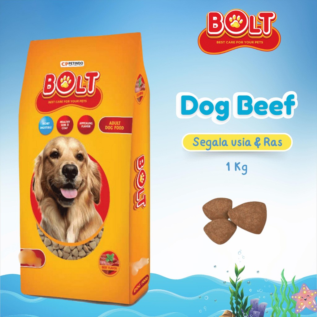 Jual Bolt Dog Repack 1KG / Makanan Kering Anjing | Shopee Indonesia