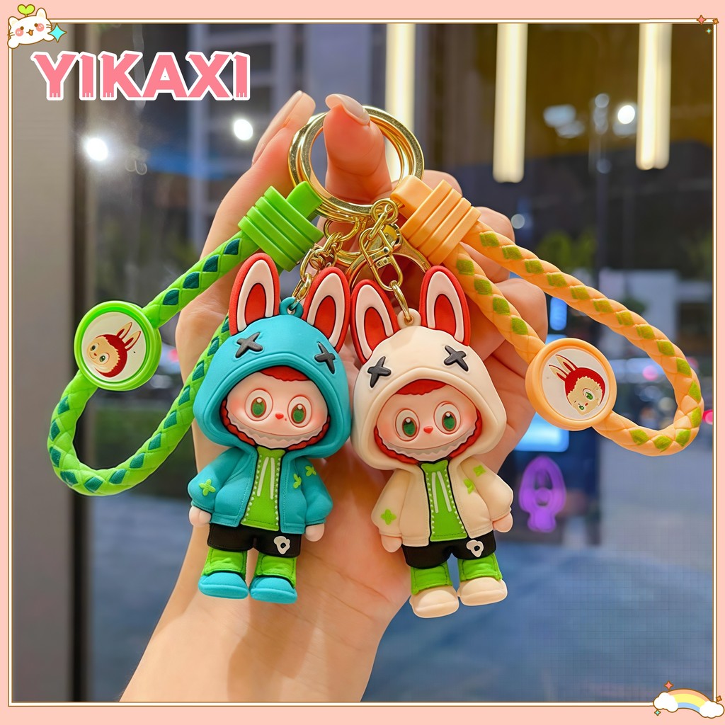 Jual [COD]Gantungan Kunci Labubu Premium 3d Labubu + Tulisan Tali Dan ...