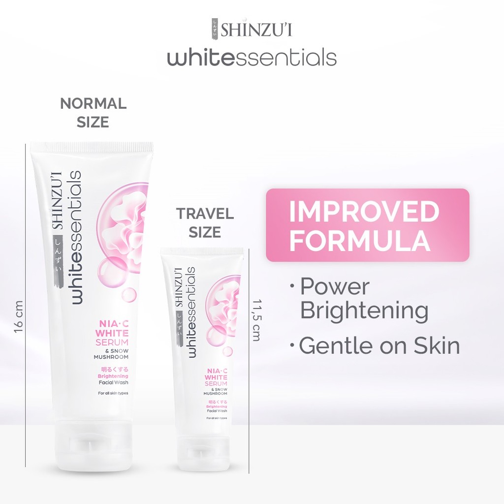 Jual Shinzui WHITEssentials Double Brightening Facial Wash Snow ...