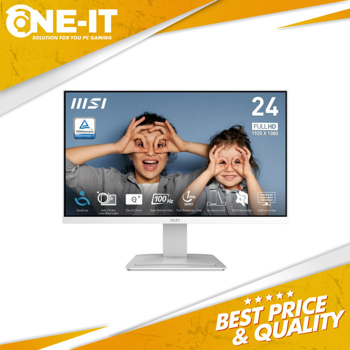 Jual MONITOR LED MSI PRO MP2412W WHITE 24 inch FHD VA 100Hz 1ms GAMING ...