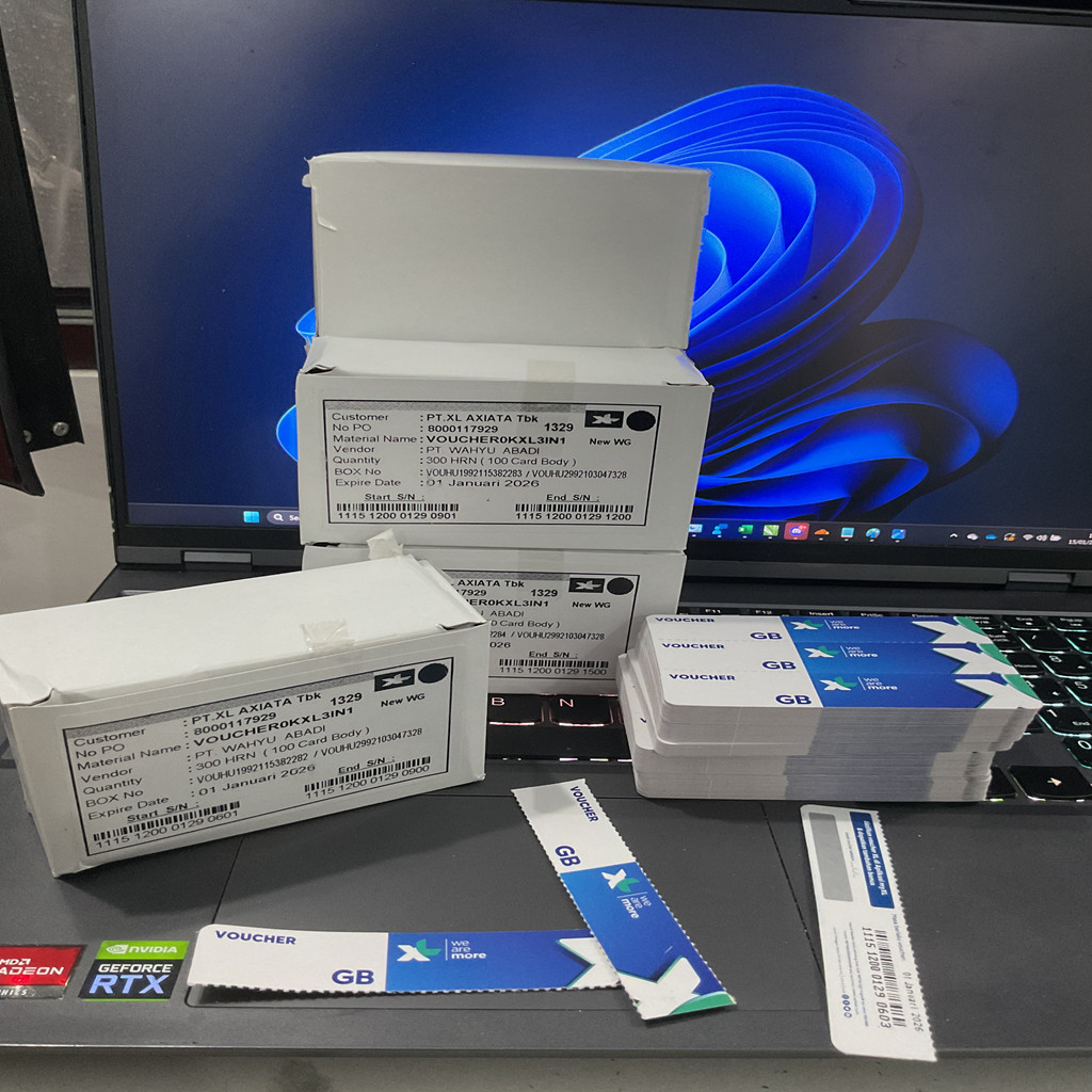 Jual Voucher XL Kosong 1 Box 400 SN 300 SN Terbaru 4 in 1 3 in 1 Nasional exp hingga 2026 ...