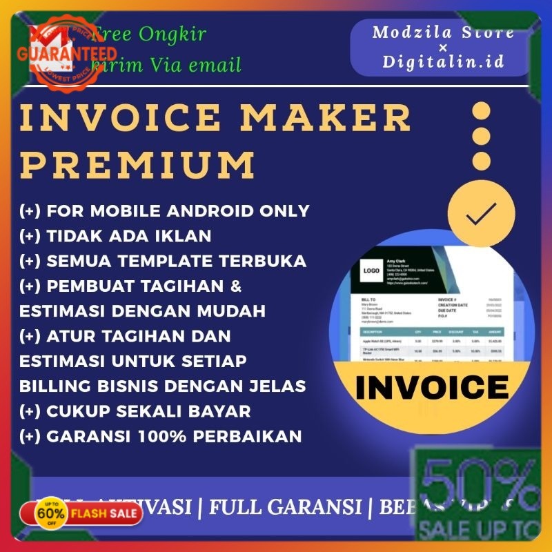 Jual Invoice Maker And Billing App Pro Premium Vip Software | Shopee ...