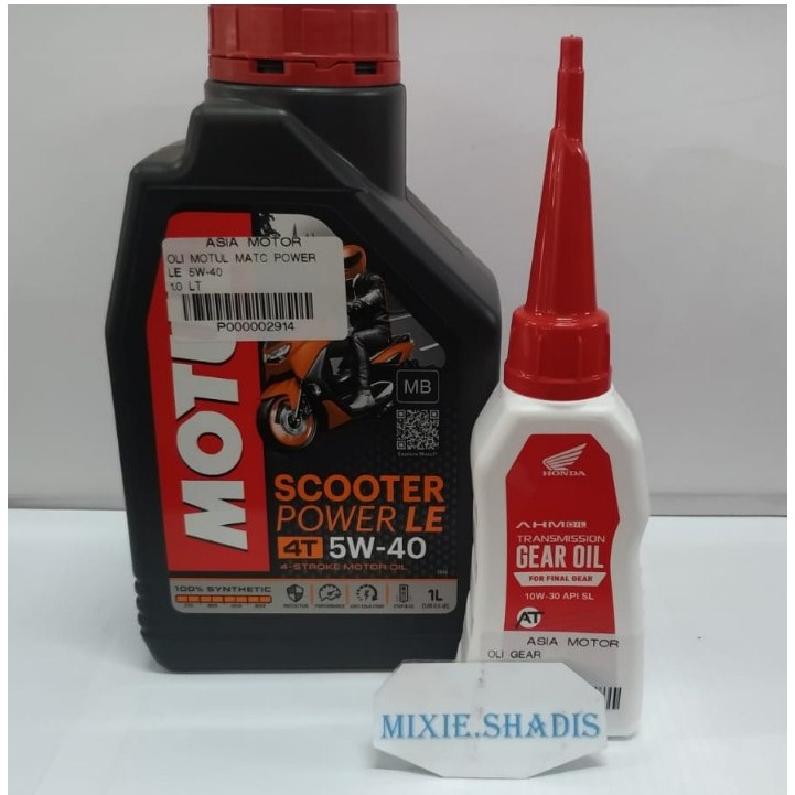 Jual Paket Oli Motul Power le 1liter + Oli gear Oli Gardan | Shopee ...
