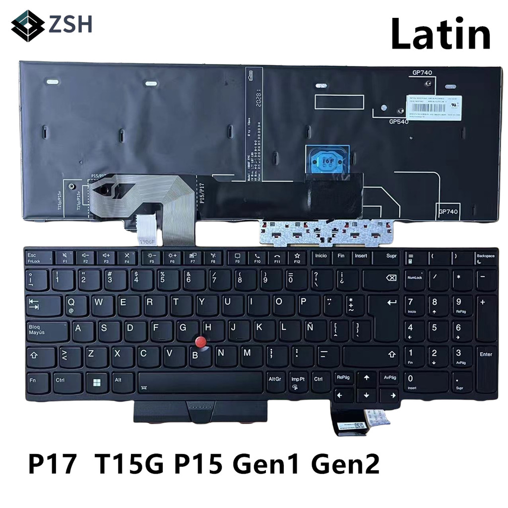 Jual LA Latin Backlight Keyboard For Lenovo Thinkpad T15G P15 P17 Gen1 ...