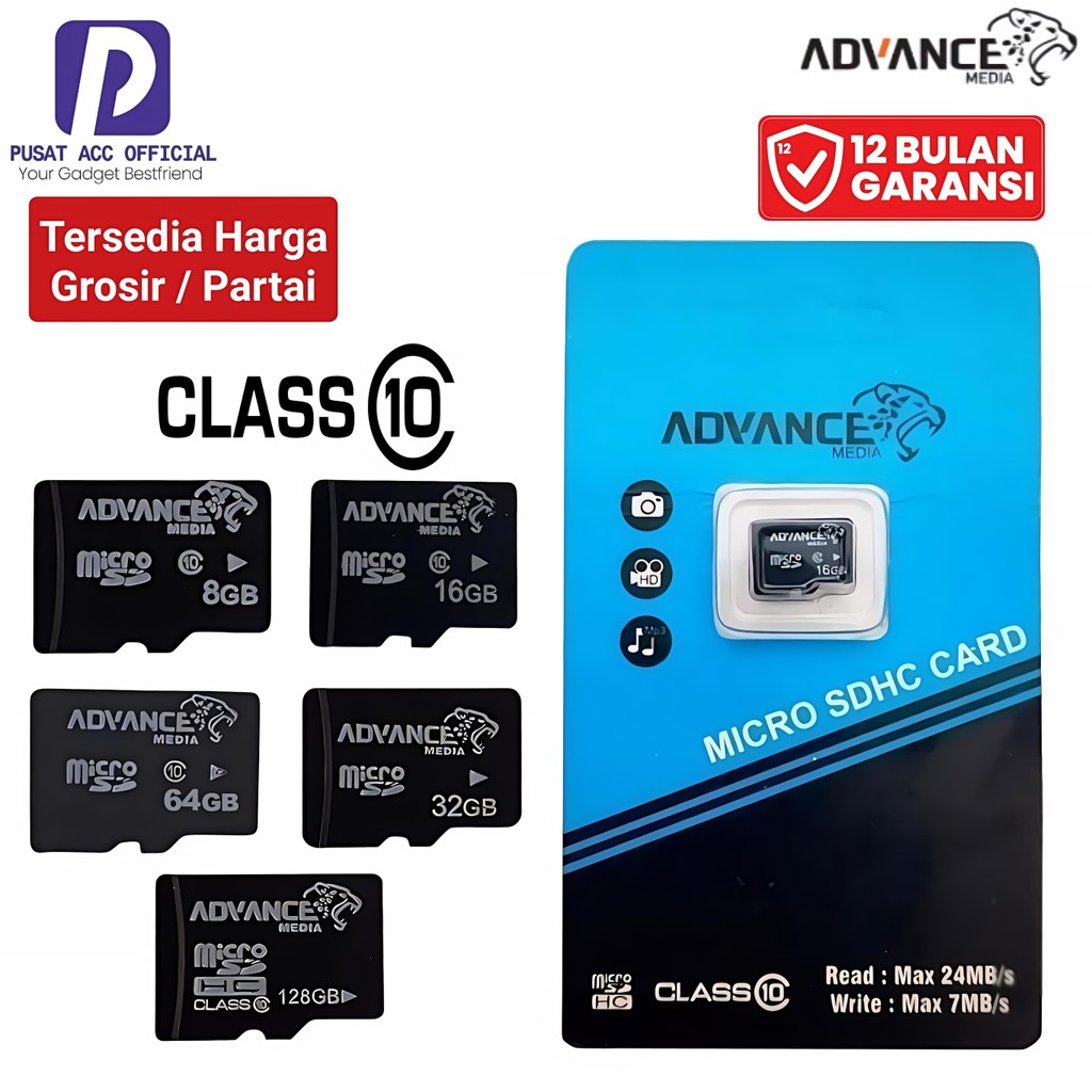 Jual Memory Card Hp Micro SD ADVANCEMEDIA Kartu Memori 8 16 32 64 128 ...