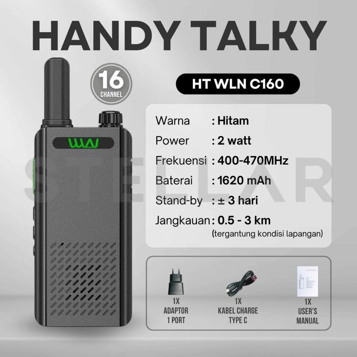 Jual WLN Slim Walkie Talkie UHF KD C160 7 Hari Garansi | Two Way Radio ...