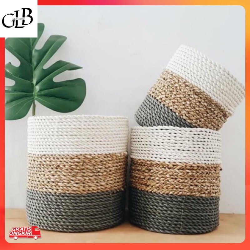 Jual Kerajinan UMKM / COVER VAS BUNGA HIAS COVER POT BUNGA ANYAMAN ...