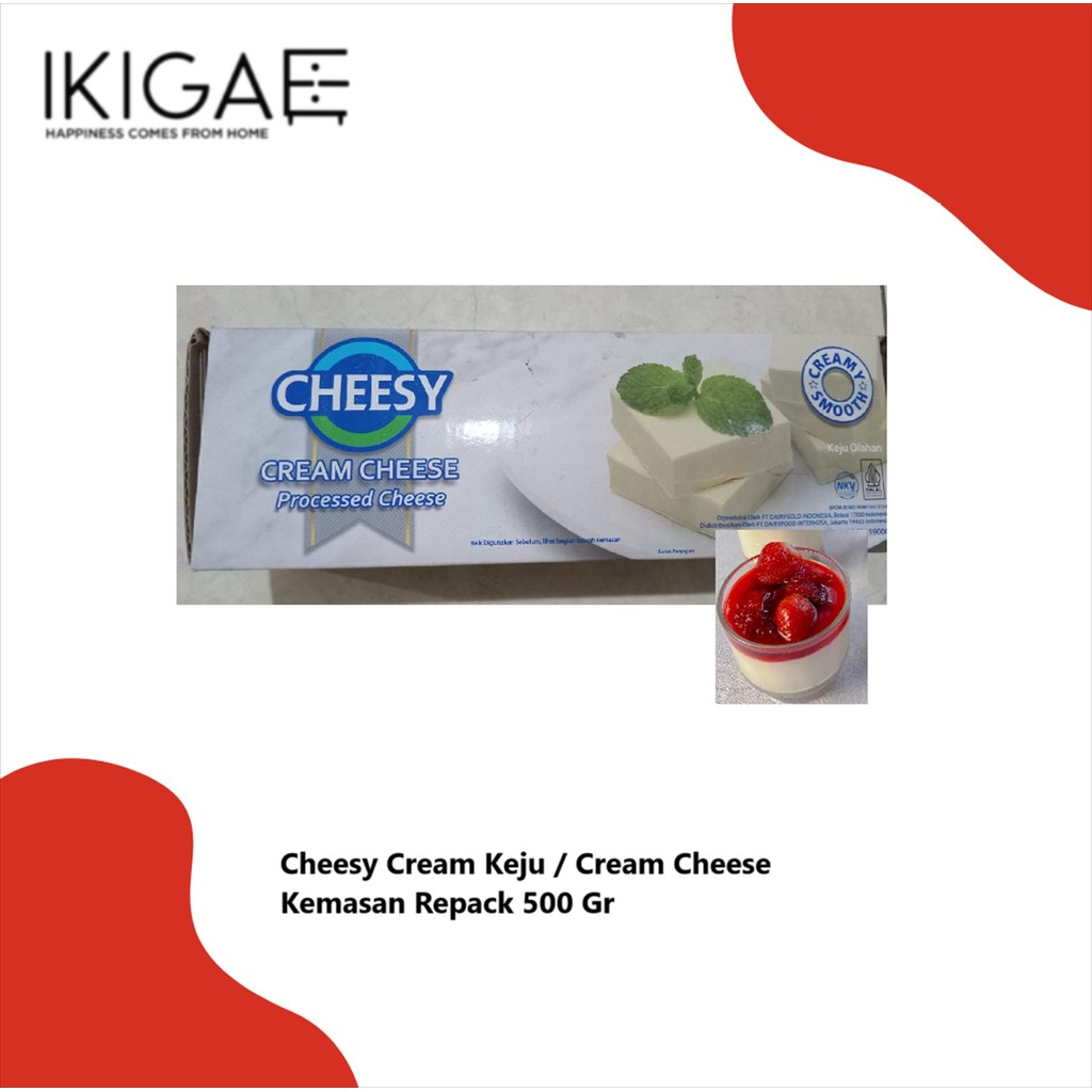 Jual CHEESY CREAM CHEESE / KEJU KRIM HALAL REPACK | Shopee Indonesia