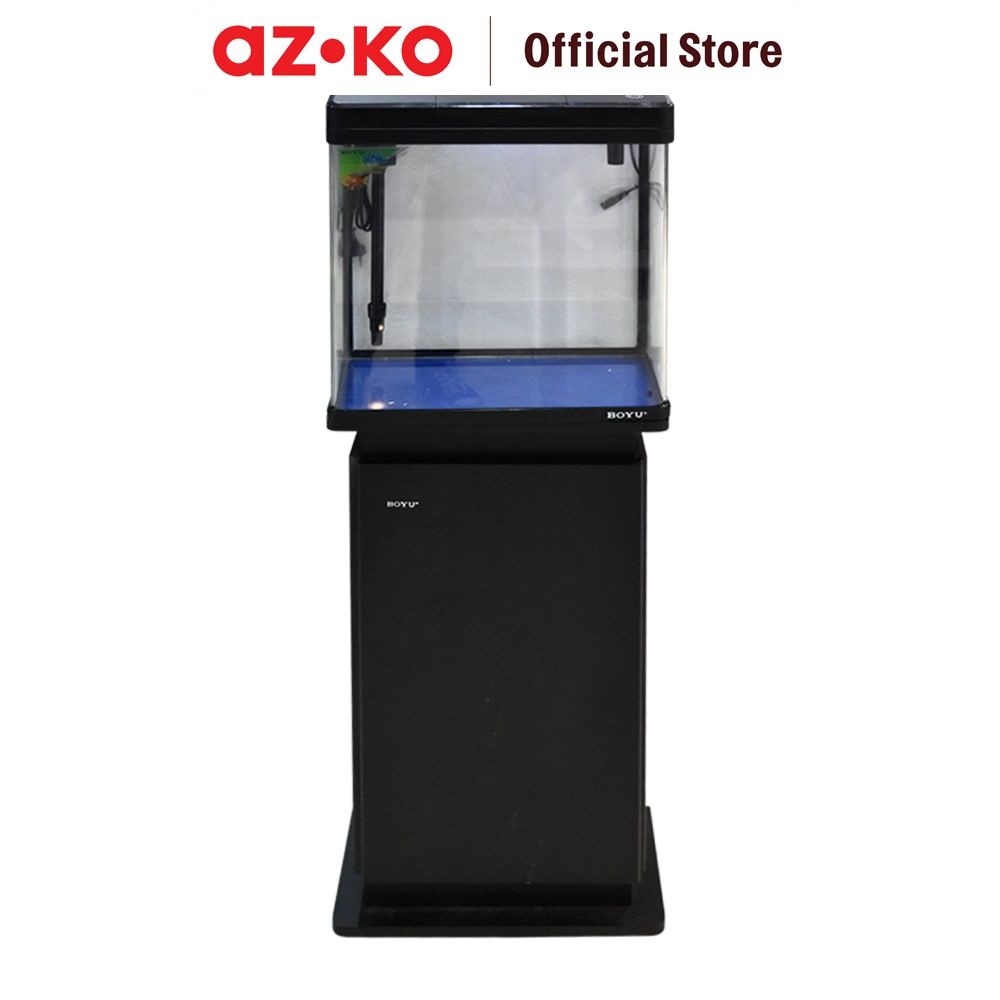 Jual AZKO Boyu 31 Ltr Set Aquarium & Kabinet Ms-420m - Hitam | Shopee ...