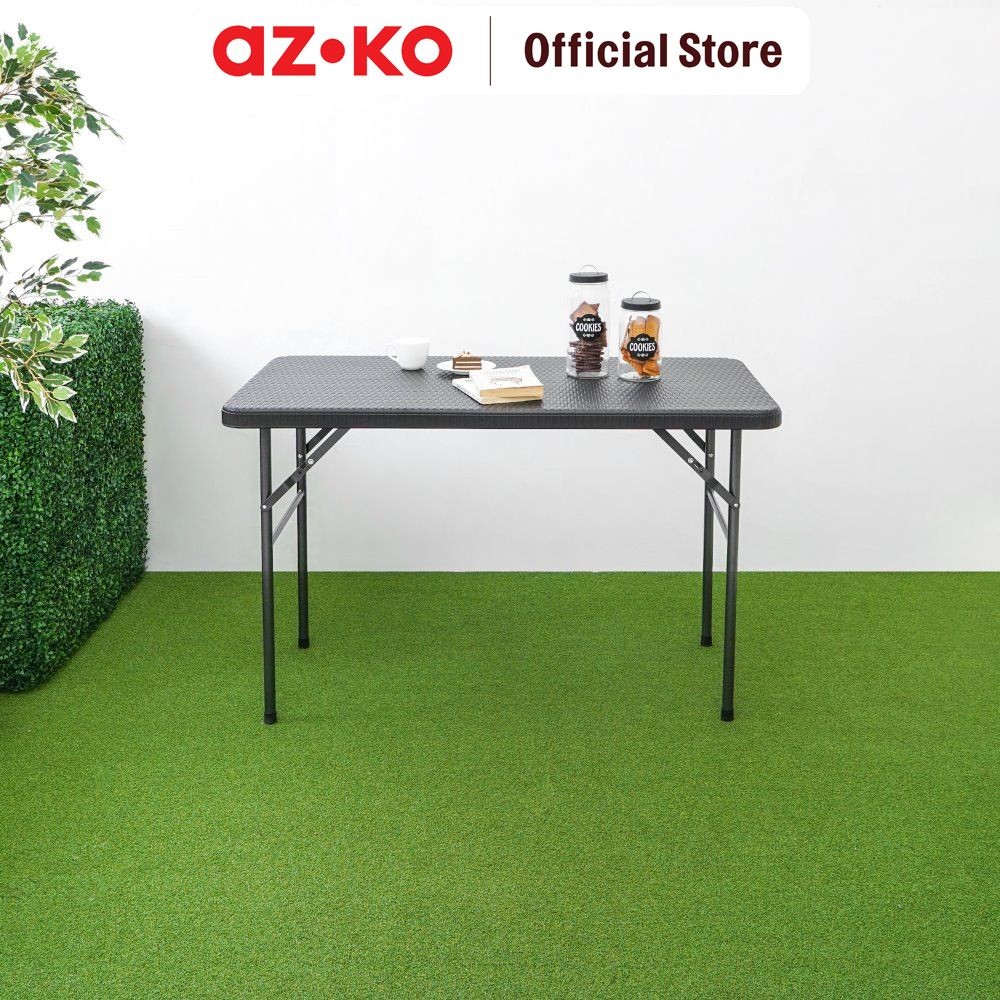 Jual AZKO Krisbow Meja Lipat Rotan 122 cm - Hitam Meja Serbaguna ...