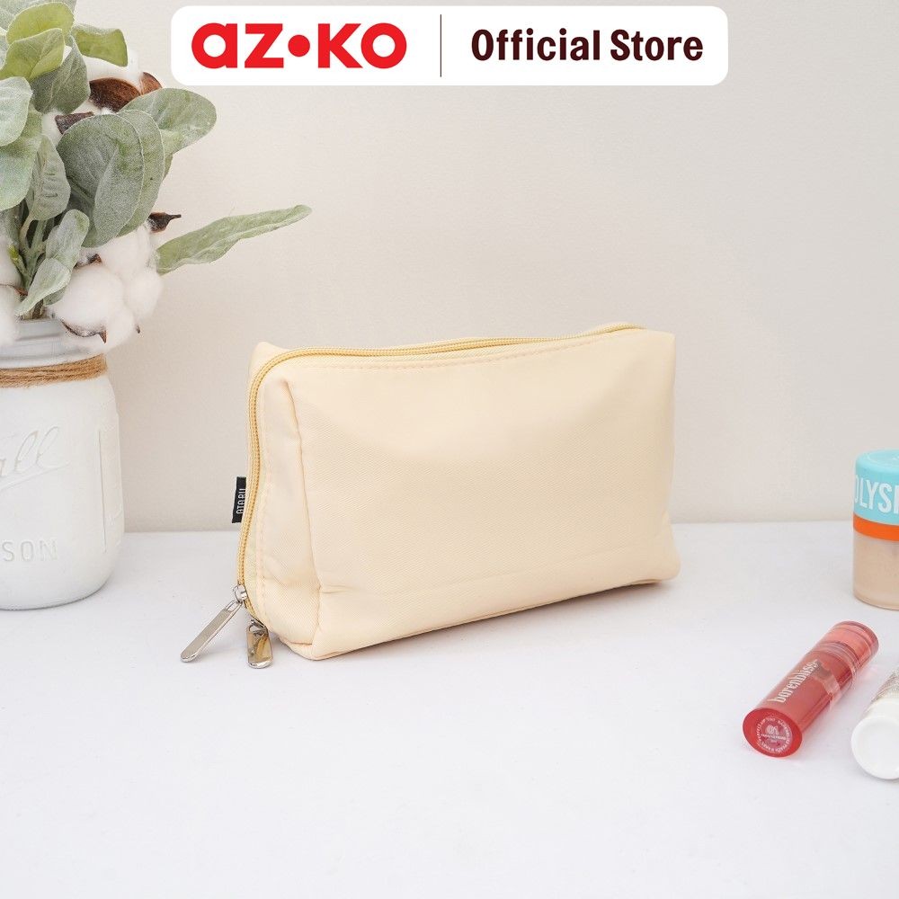 Jual AZKO Ataru Ukuran M Pouch Kosmetik Dengan Kompartemen - Krem Tas ...