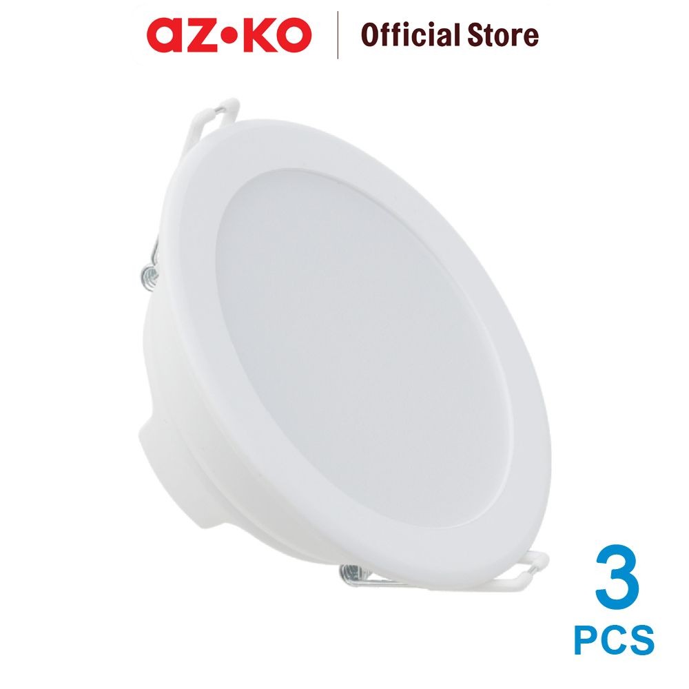 Jual AZKO Krisbow Set 3 Pcs Runden Lampu Downlight Led 3Pk Lampu Sorot ...
