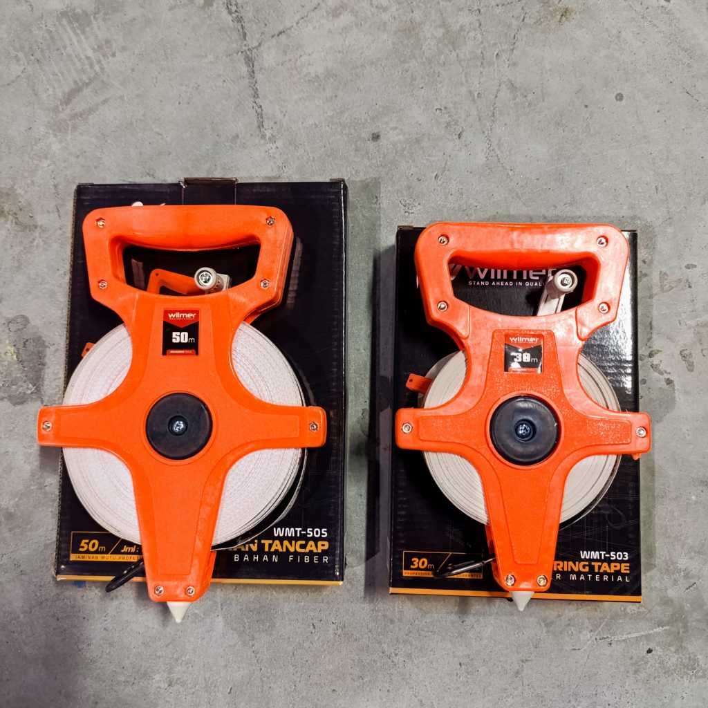Jual METERAN TANCAP 50 M METER FIBER ROL GULUNG TANAM TANAH BANGUNAN 50M / 30M | Shopee Indonesia