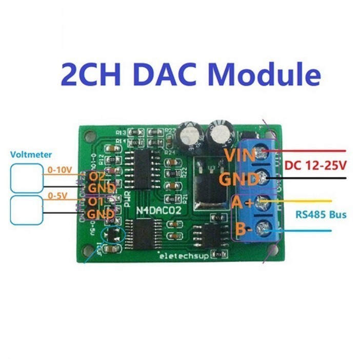 Jual Modul N4DAC02 RS485 to Voltage Analog Converter DAC PWM 2 Ch Modbus | Shopee Indonesia
