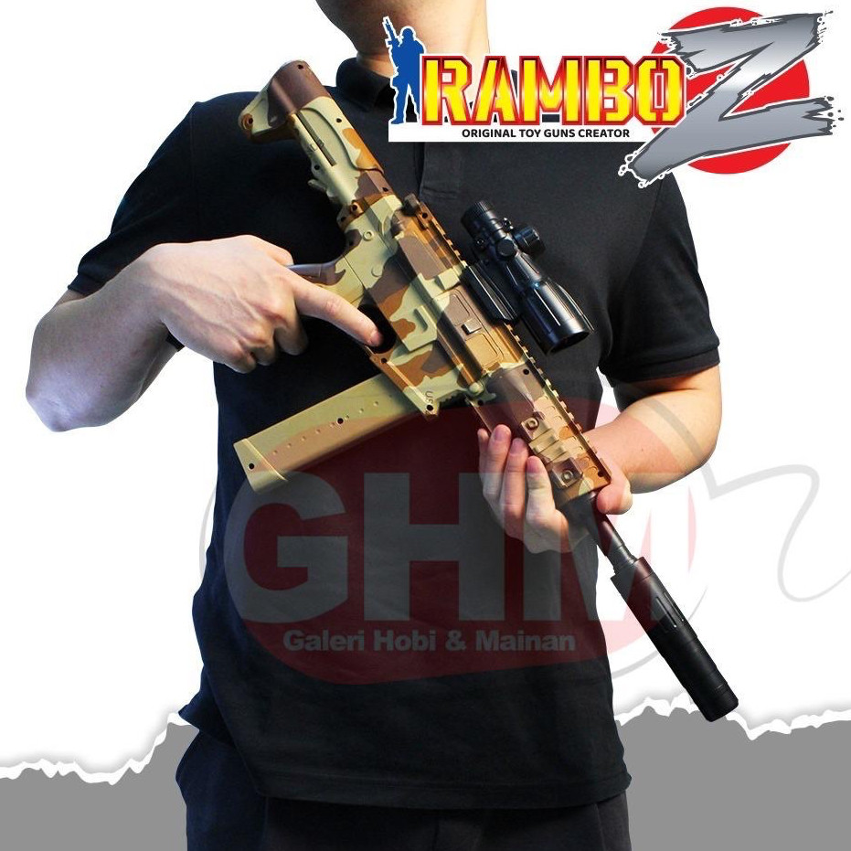 Jual TR83KL Mainan Pistol Tembakan RamboZ M16/M249/P90/QBZ95/M416/Uzi ...