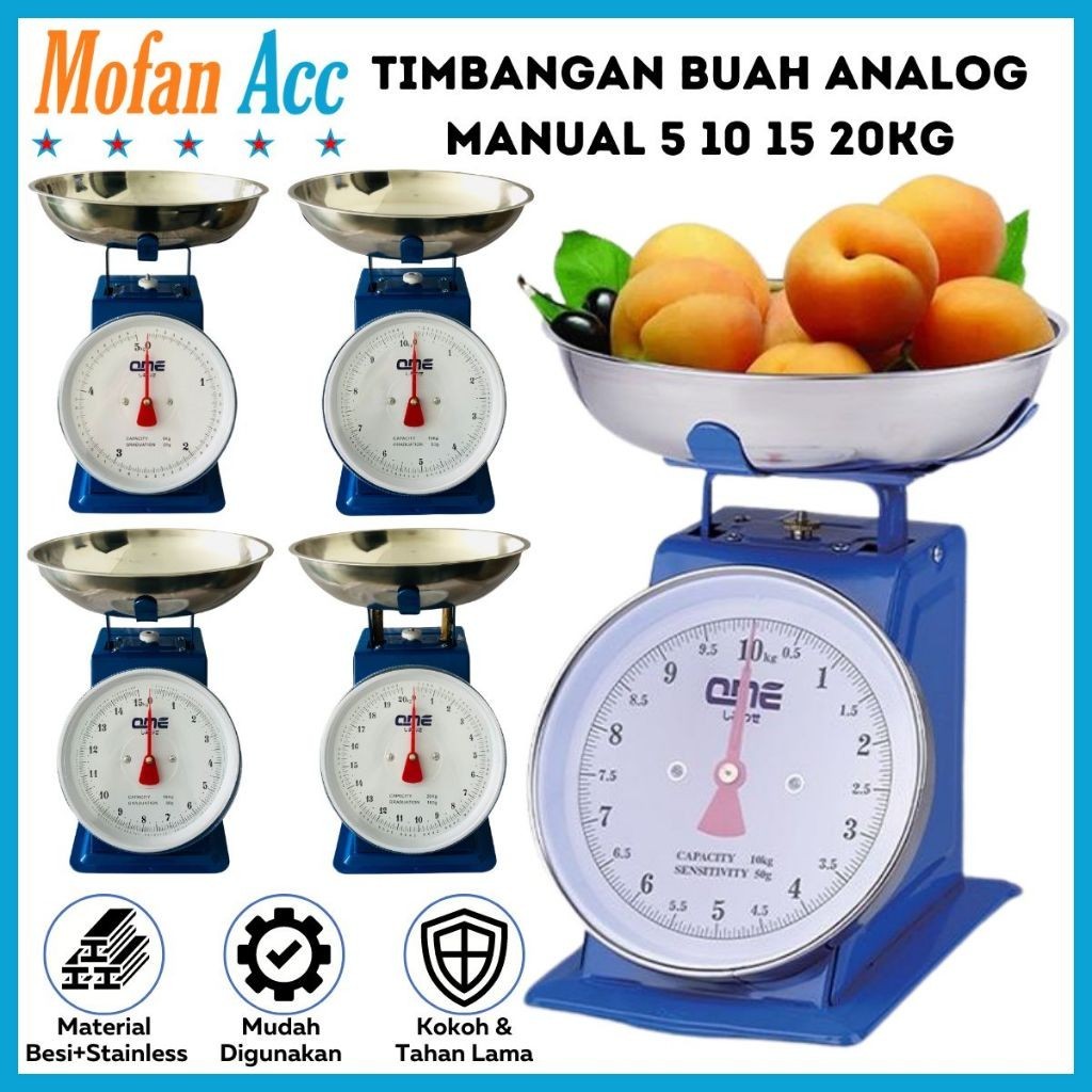 Jual Timbangan Jarum Analog 5 10 15 20 Kg Dengan Mangkok / Kitchen ...