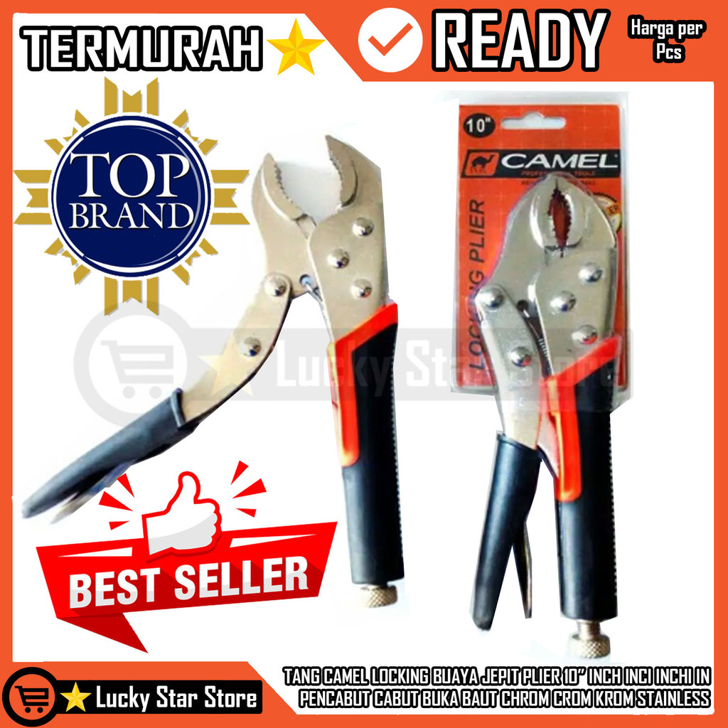 Jual Tang Camel Locking Buaya Jepit Plier 10” Inch Inci Inchi In Catok ...