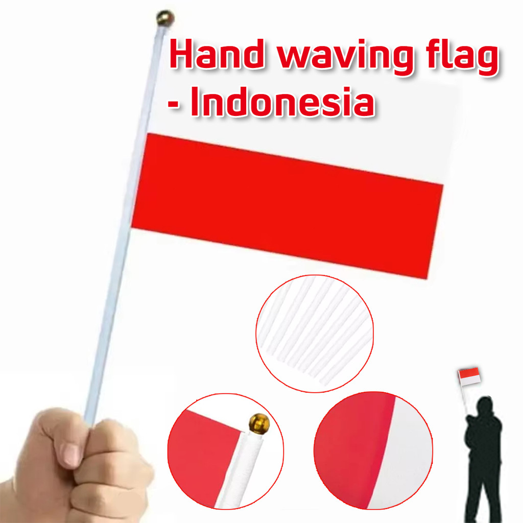 Jual 10pcs Bendera Kecil Merah Putih Tangan Sedotan indonesia Awet ...