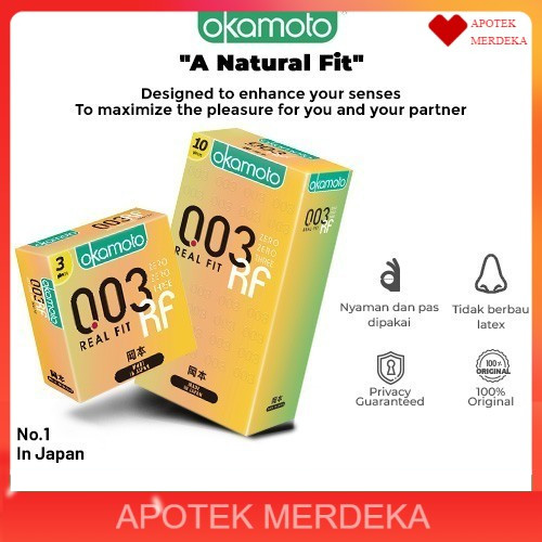 Jual Okamoto Kondom 003 Real Fit - 2 Pcs - 3 pcs - 10 Pcs | Shopee ...