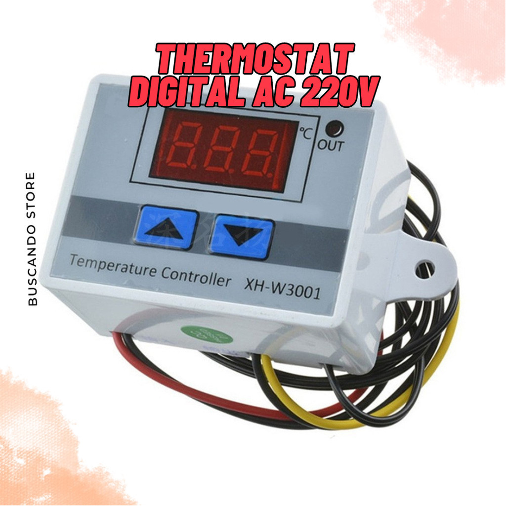 Jual Thermostat Digital AC 220V XH W3001 Termostat Alat Pengatur Suhu Panas Dingin Mesin Tetas ...