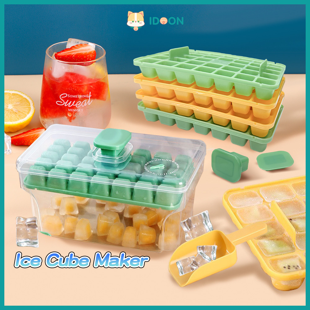 Jual IDOON Ice Cube Maker Dengan Press Handle Sekali Cetakan Es Batu ...