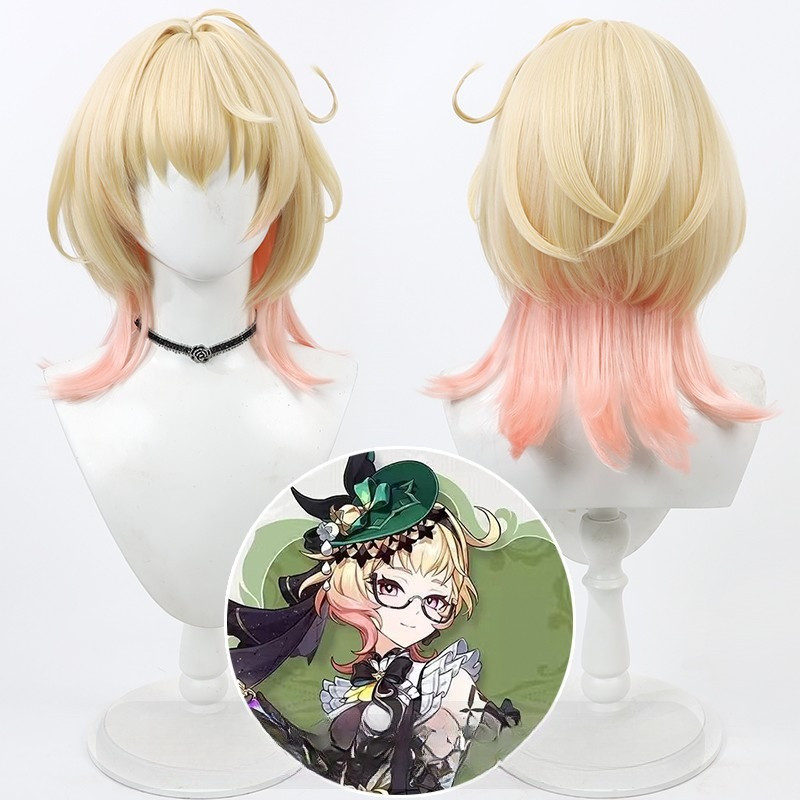 Jual Genshin Impact Emilie Cosplay Wig Anime Roleplay Party Costume ...