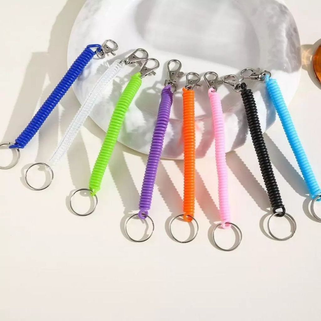 Jual Gantungan Kunci Motor Spiral Elastis Tali Karet Dapat Ditarik ...