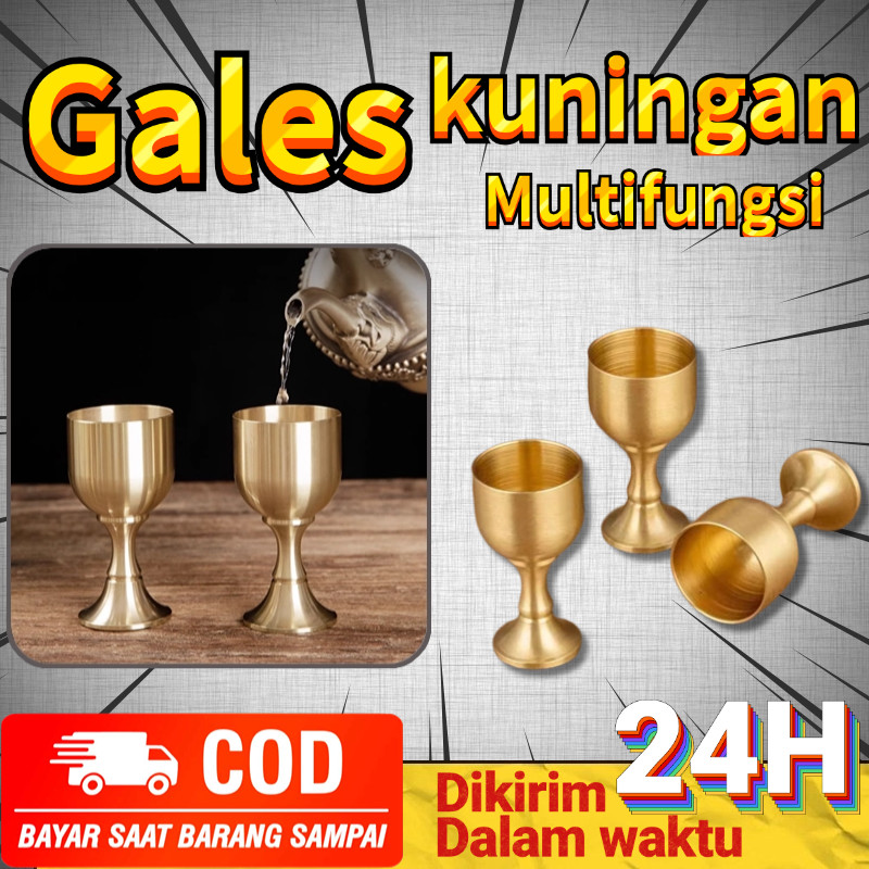 Jual Bisa COD Gelas Sloki kuningan Polos Import piala mini 30ml Gelas ...