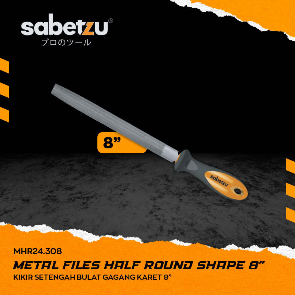 Jual SABETZU Kikir Besi Half Round Mata Kasar Ukuran 8" Kikir Parutan ...