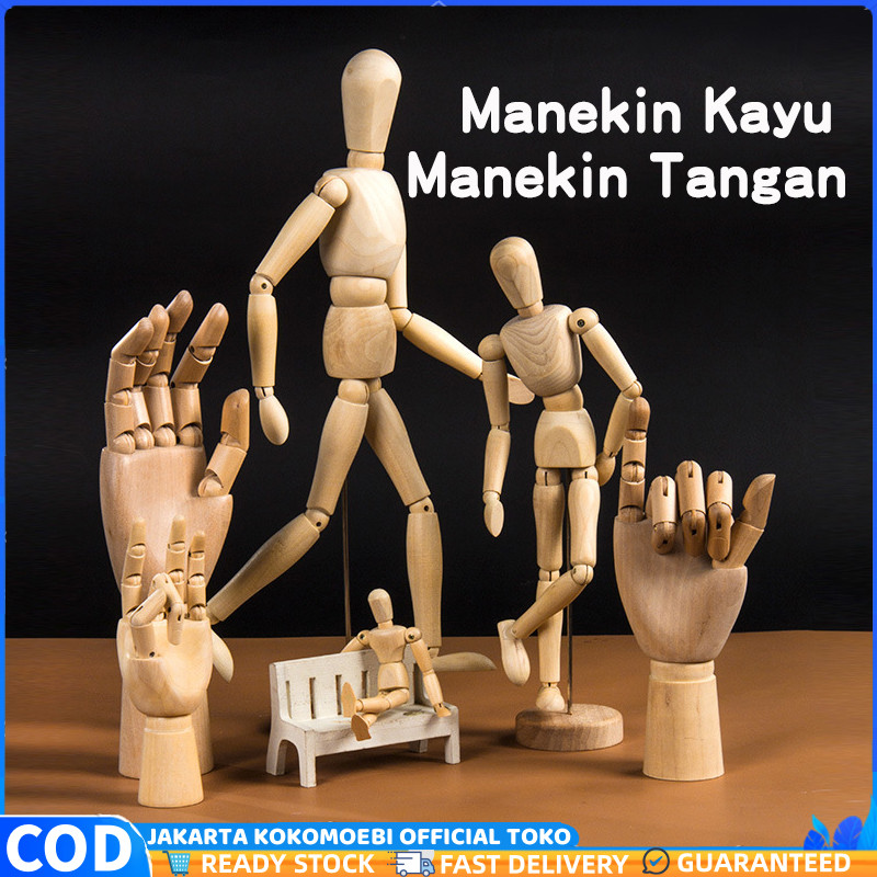 Jual Manekin Kayu Manekin Tangan Pajangan Action Figure Hiasan Meja ...