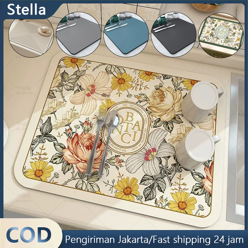 Jual Alas Pengering Piring Diatomite Serap Air 30x40 Untuk Dapur Tahan ...