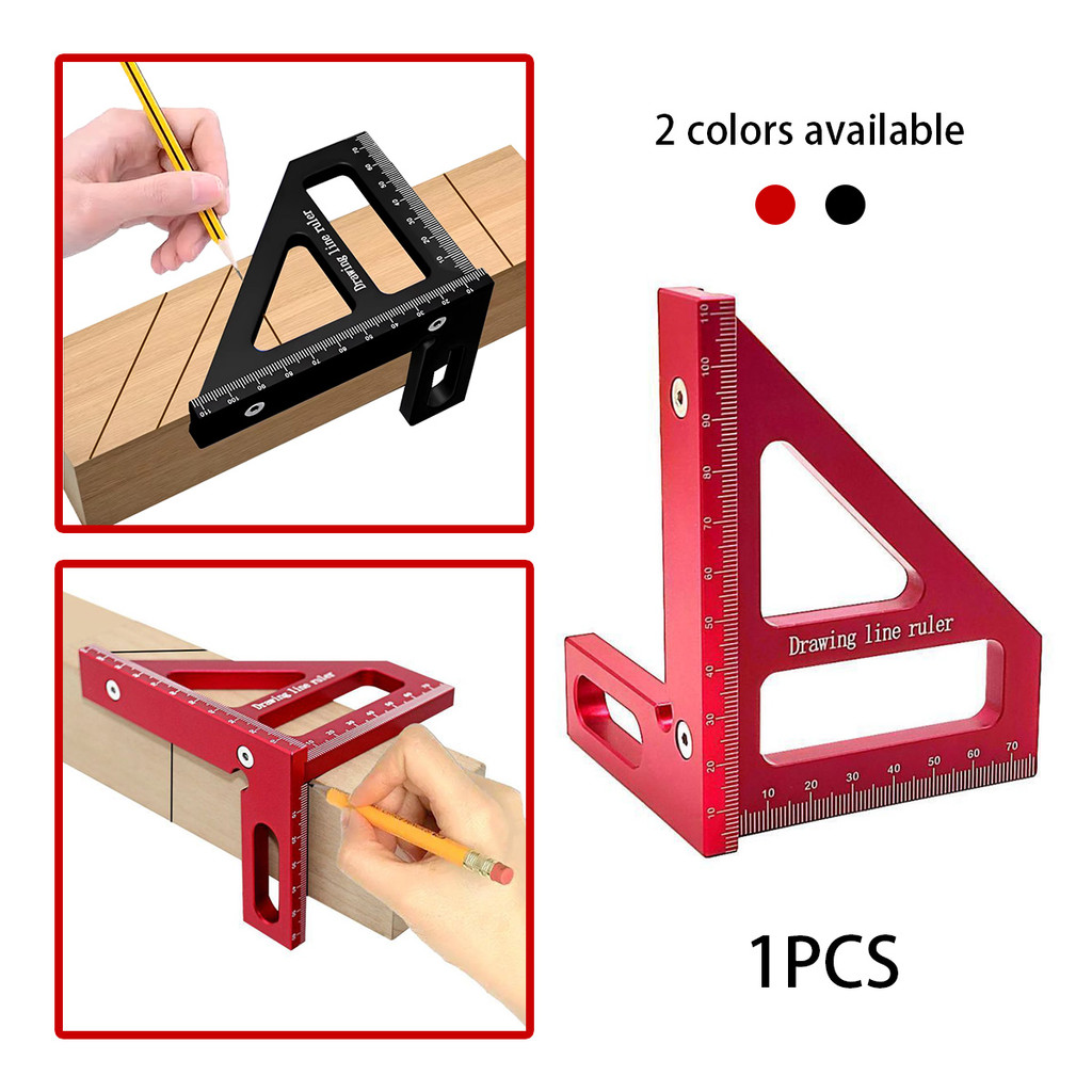 Jual 85mm x 112mm Speed Square 2 sisi Penggaris Multi angle 90 derajat ...