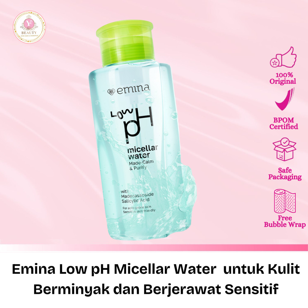 Jual YF Beauty Emina Low pH Micellar Water untuk Kulit Berminyak dan ...