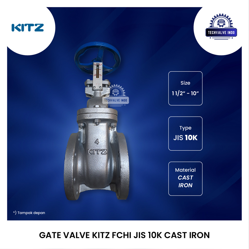 Jual GATE VALVE KITZ FCHI 10" INCH JIS 10K CAST IRON ORIGINAL | Shopee Indonesia