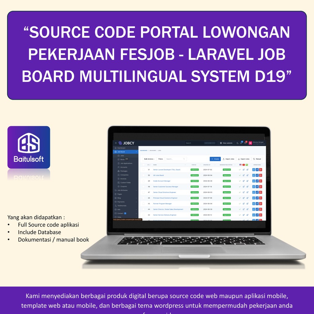Jual SOURCE CODE PORTAL LOWONGAN PEKERJAAN FESJOB - LARAVEL JOB BOARD MULTILINGUAL SYSTEM D19 ...