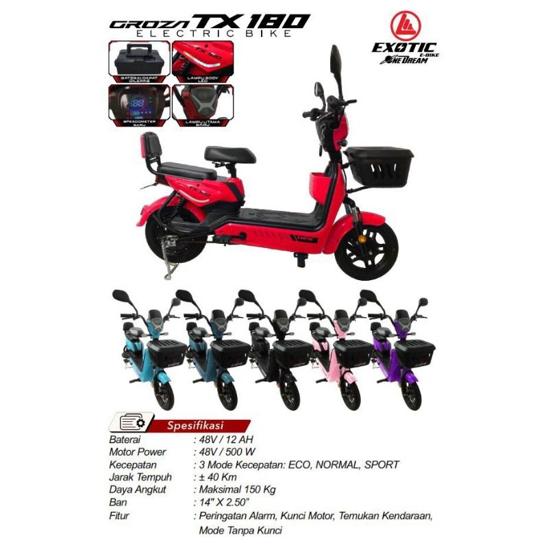 Jual Sepeda Listrik EXOTIC GROZA TX 180 by PACIFIC BIKE -GowesLaju ...