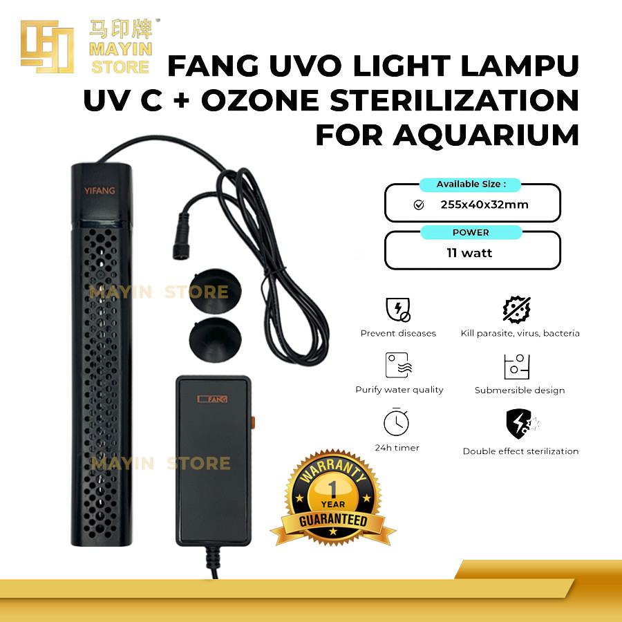 Jual FANG UVO Light Lampu UVC + Ozone Sterilization for Aquarium Tank Filter - UV C Akuarium ...