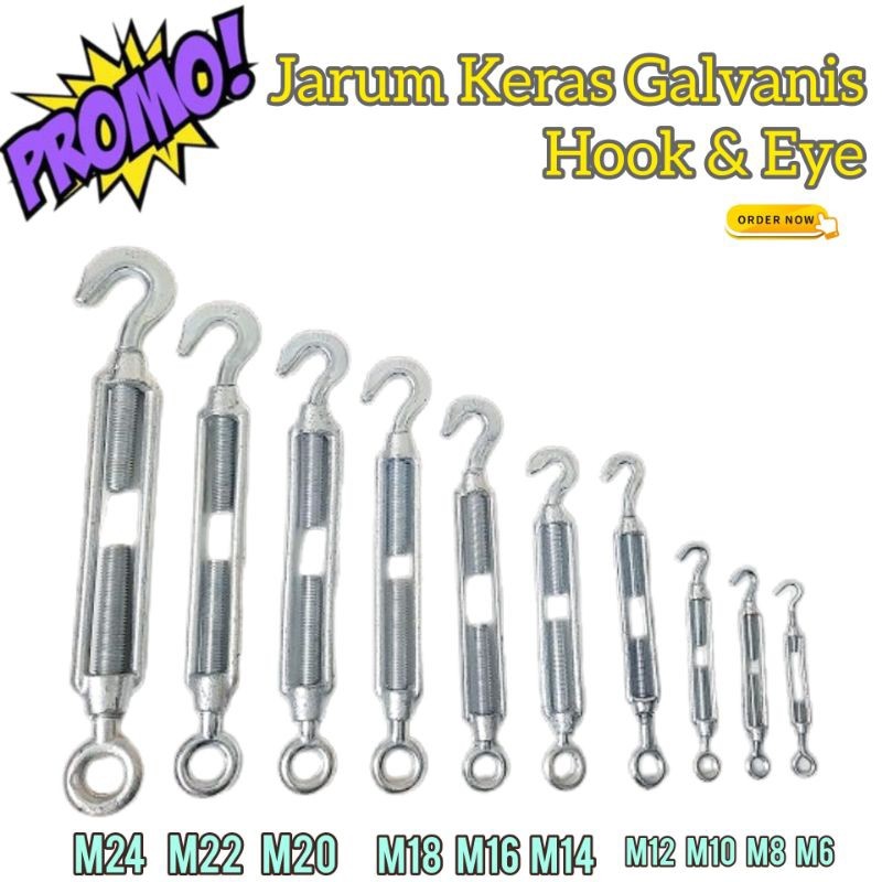 Jual Jarum Keras Galvanis Spanskrup M6 M8 M10 M12 M14 Span Skrup ...