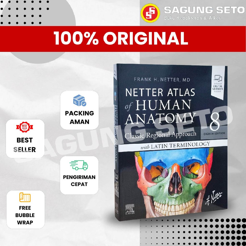 Jual NETTER ATLAS OF HUMAN ANATOMY 8ED WITH LATIN TERMINOLOGY - NETTER ...