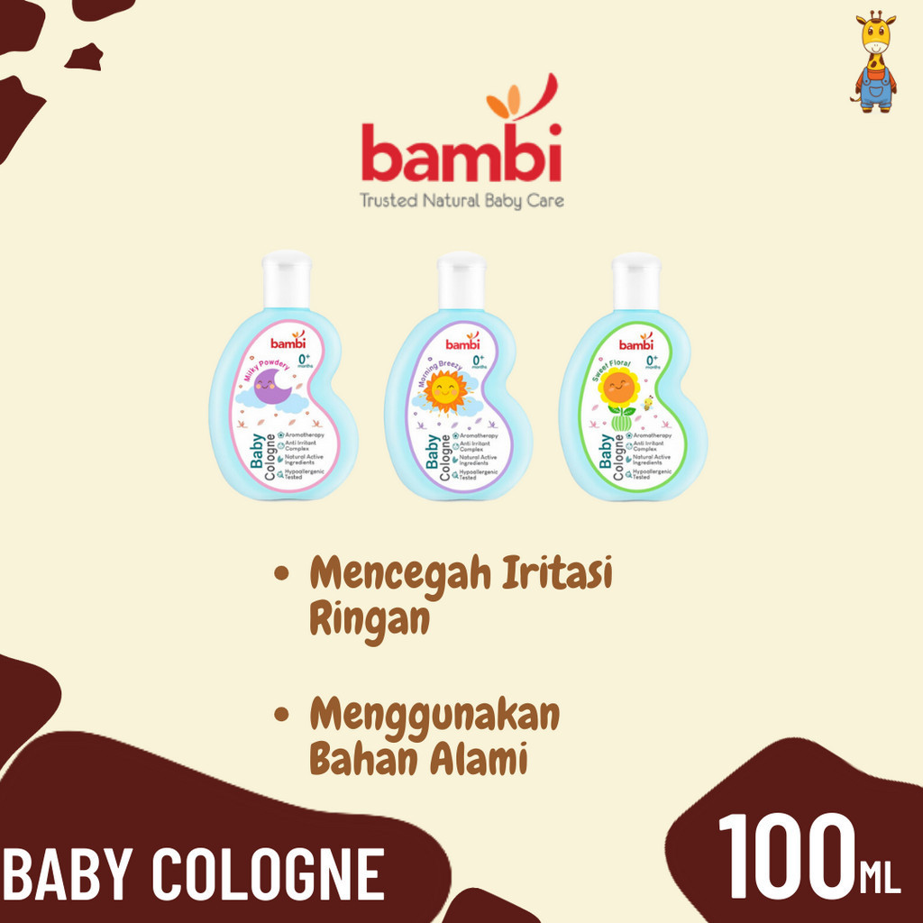 Jual Bambi Baby Cologne 100ml - Parfum Bayi | Shopee Indonesia