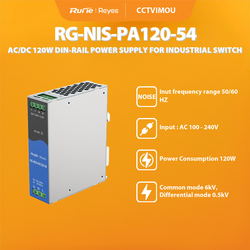 Jual RUIJIE REYEE RG-NIS-PA120-54 AC/DC 120W DIN-RAIL POWER SUPPLY FOR ...