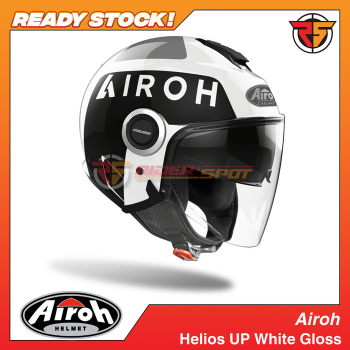Jual Helm Airoh Helios UP Gloss White Half Face Daily Helmet | Shopee ...