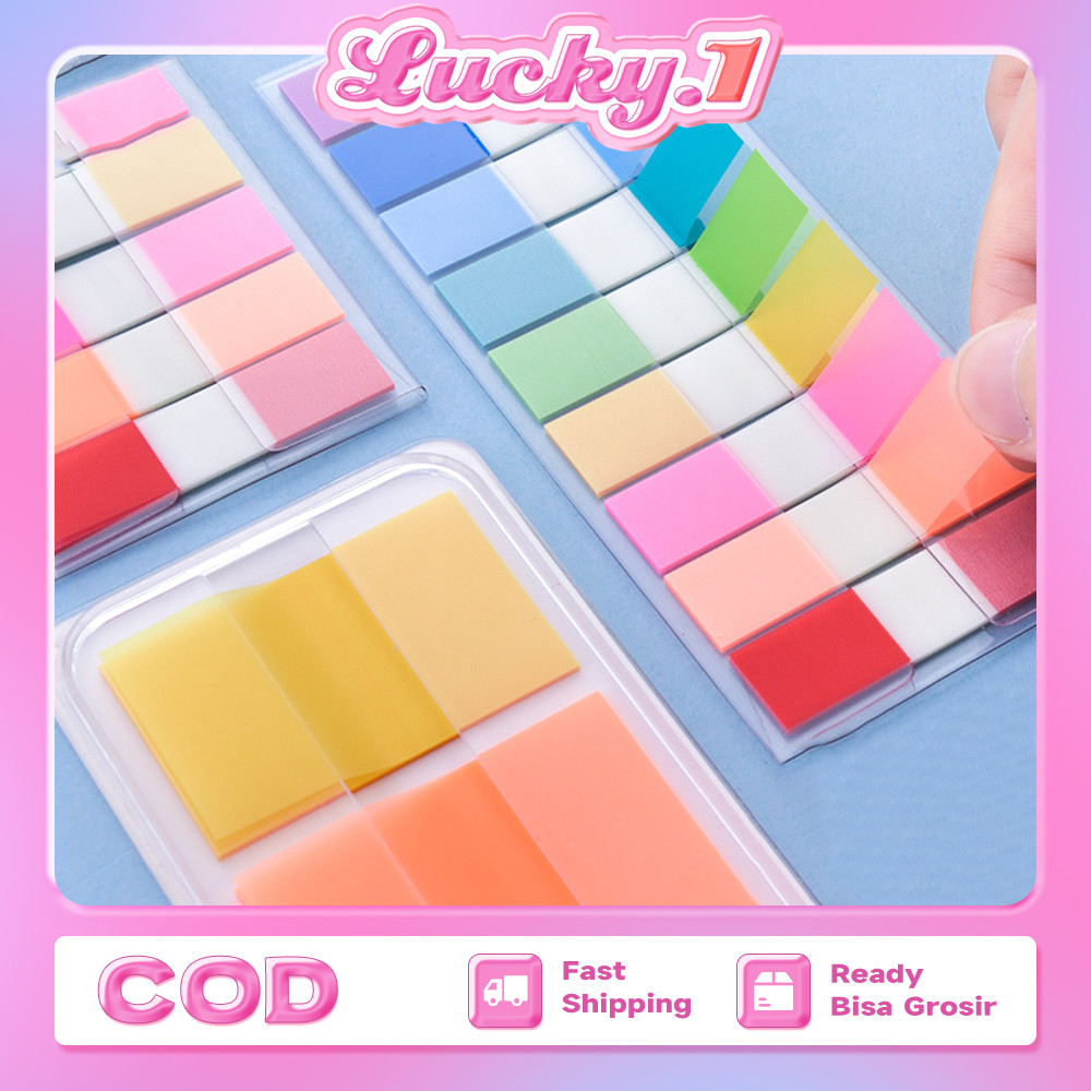 Jual 100 Lembar Sticky Note Warna Neon Notebook Divider Sticky Note ...