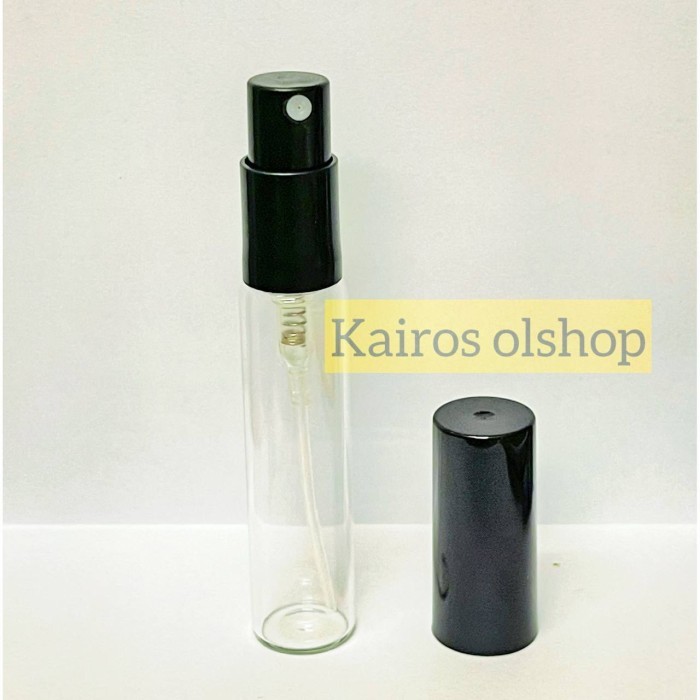 Jual Botol spray kaca parfum semi press 5 ml vial decant dengan tutup ...