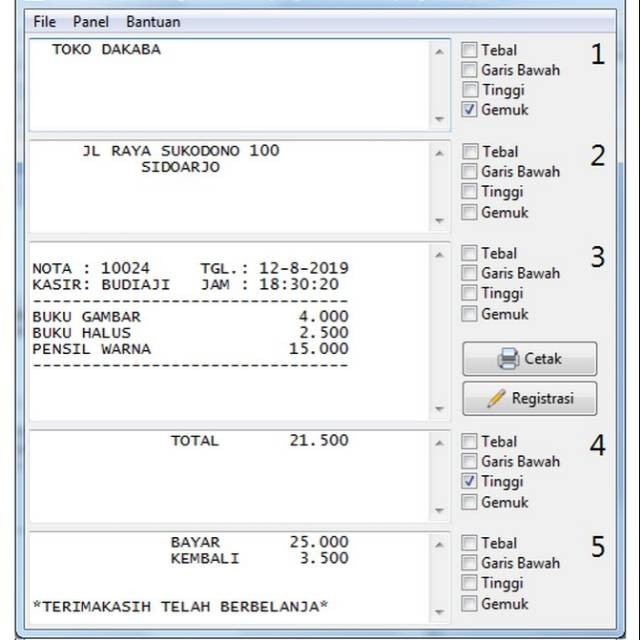 Jual AIStruk Aplikasi Software ALL IN Struk Nota Kasir berbagai usaha ...