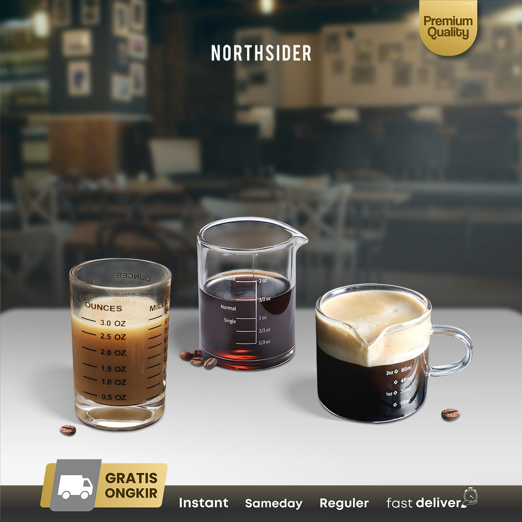 Jual Shot glass espresso coffee Gelas Takar Kopi Sloki | Shopee Indonesia